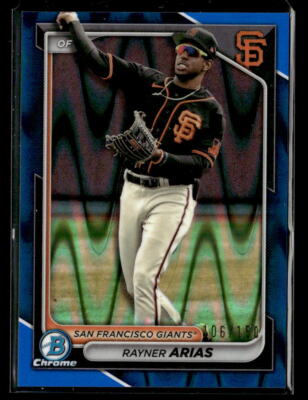 Rayner Arias 2024 Bowman #BCP-127 Chrome Prospects Blue RayWave ...