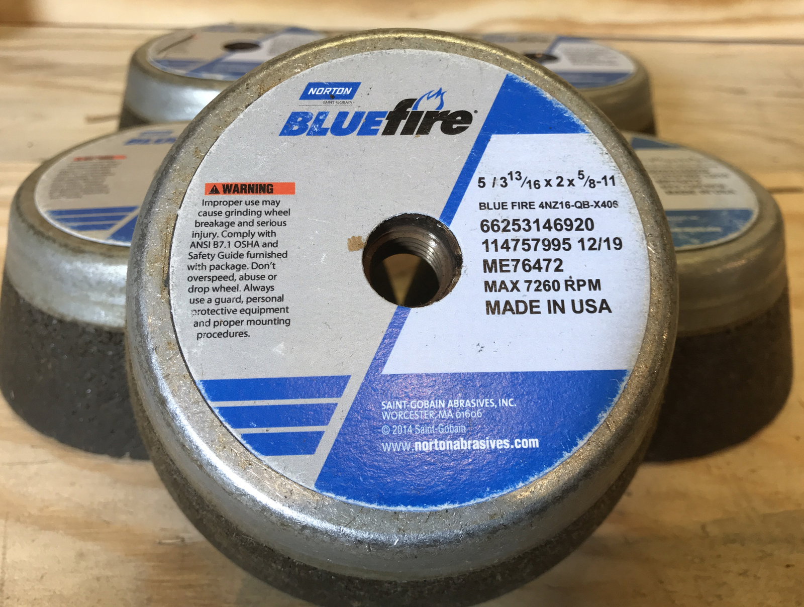 NORTON 66253146920 Flaring Cup Wheel Type 11 Face Dia. 5 In for sale ...