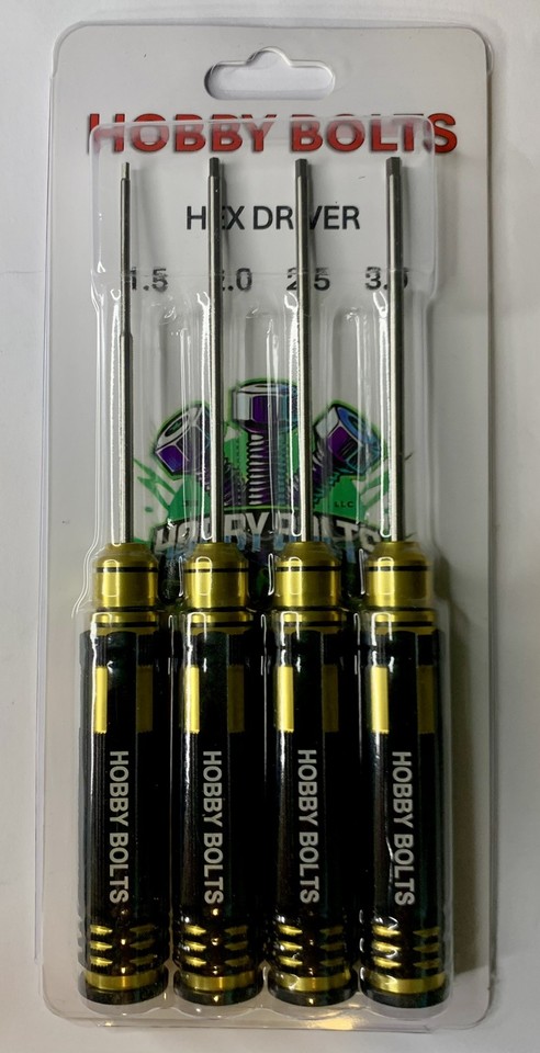Hobby Bolts 4Pc Metric Hex Driver Set. RC Racing Allen Wrench ...