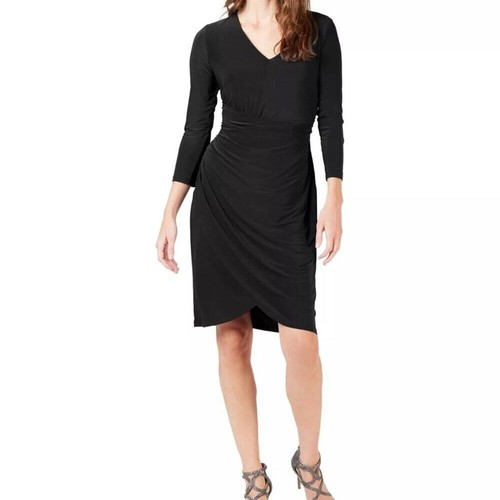 INC Black Ruched Dress - Built In Shapewear - NWT XL | eBay