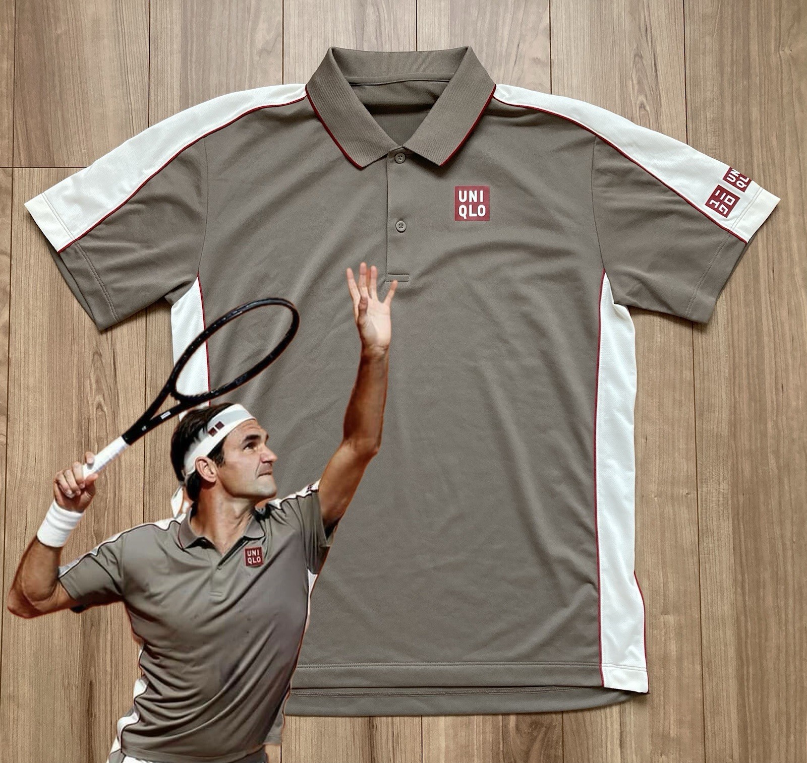 Roger Federer UNIQLO 2019 French Open Polo Shirt size… - Gem