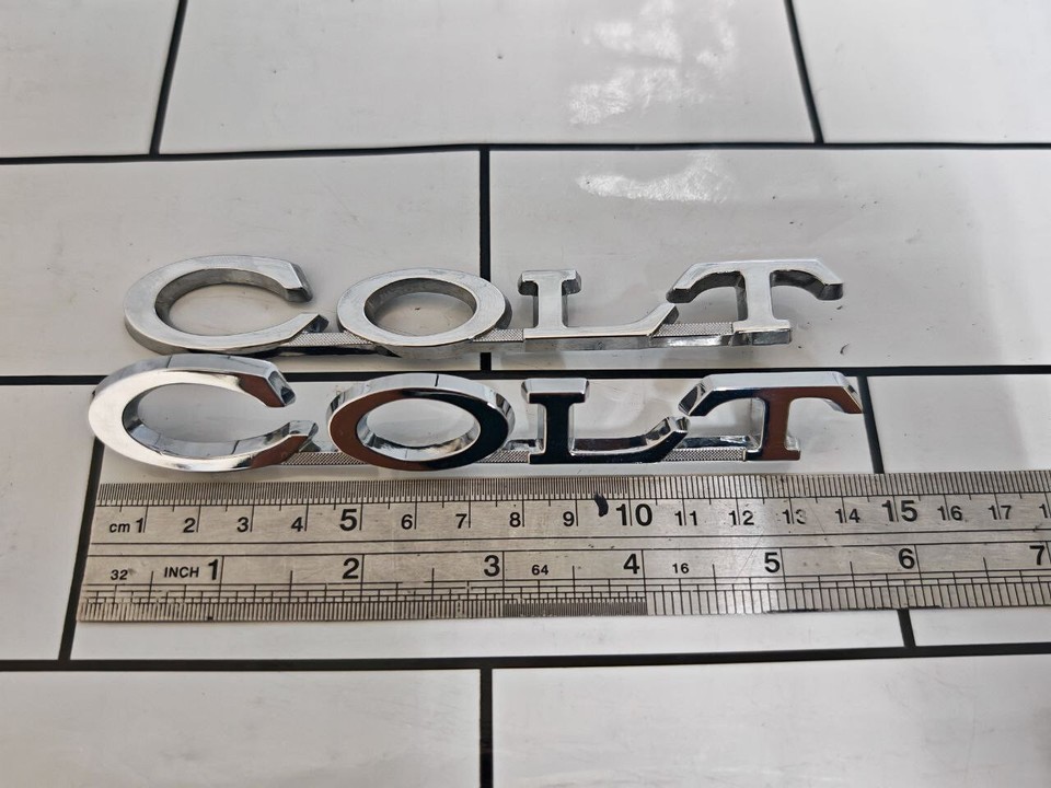 Mitsubishi COLT classic Vintage emblem badge NOS old stock | eBay