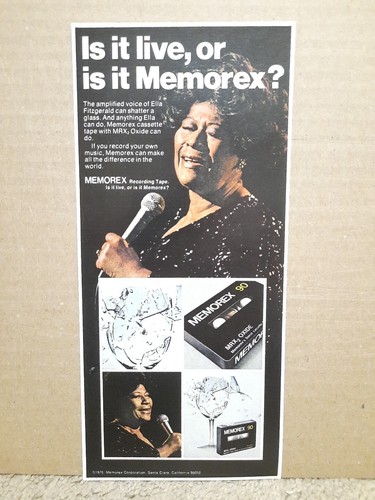 1978 Memorex Cassette Tape Magazine Ad Ella Fitzgerald | eBay