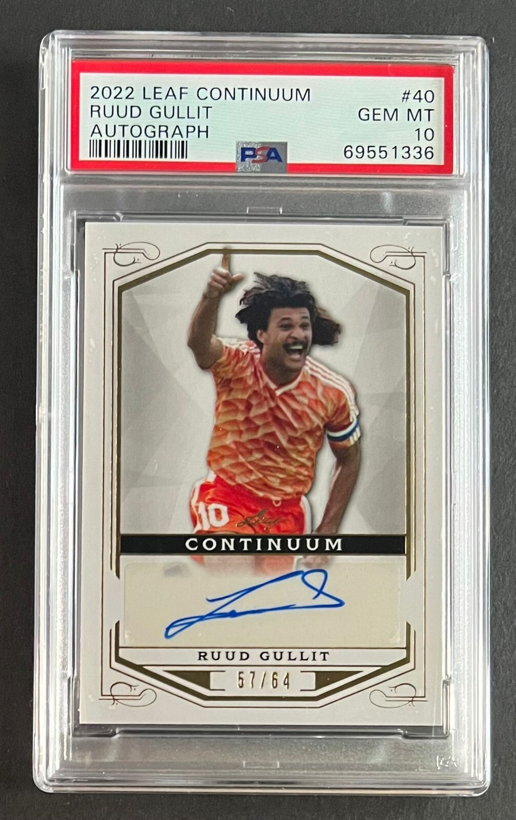 2022 Leaf Continuum Soccer #40 Ruud Gullit /64 Auto Autograph PSA 10 | eBay