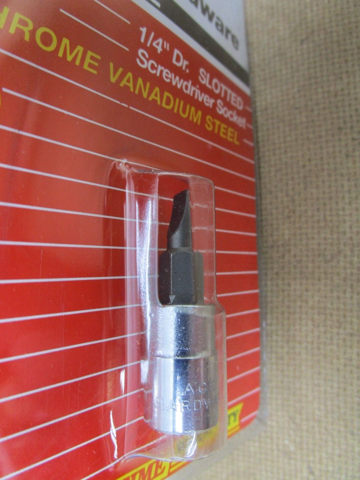 Ace Hardware 1/4" Drive Slotted Screw Driver Socket Lot of 50 Packs of ...