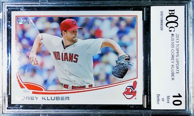 2013 Topps Update #105 Corey Kluber Rookie BCCG 10 GEM MINT 10 | eBay