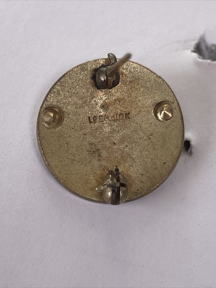 VTG 1/5 10K Gold Filled GFWC Club President Pin Gold & Enamel WOMENS ...