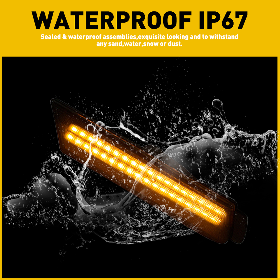 For Chevrolet 10-15 Camaro Front Smoke Bumper Side Marker Light Turn ...