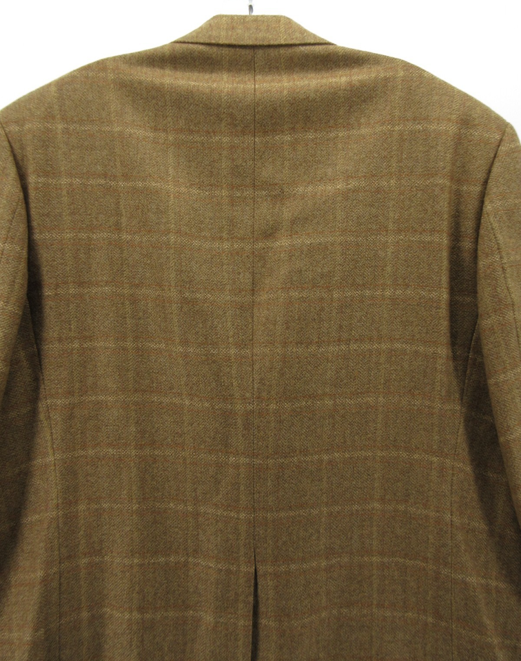 Pendleton Sport Coat Men 46 Brown Blazer Wool Tweed Windowpane Check ...