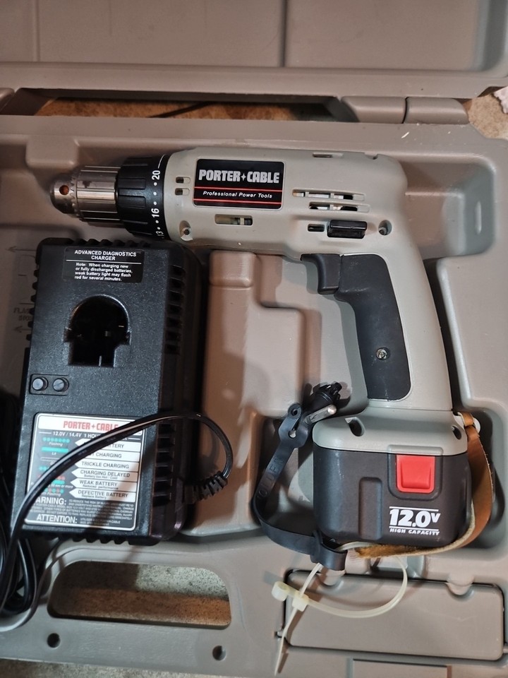 PORTER CABLE 862 CORDLESS 12V 3/8" DRIVER DRILL W/CASE | eBay