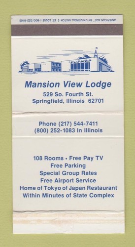 Matchbox - Mansion View Lodge Springfield IL WEAR | eBay