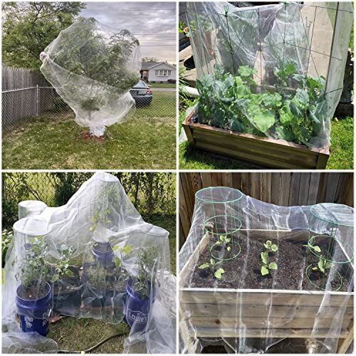 Garden Netting 4ftx15ft Garden Netting Pest Barrier Plant Covers 1Pack ...
