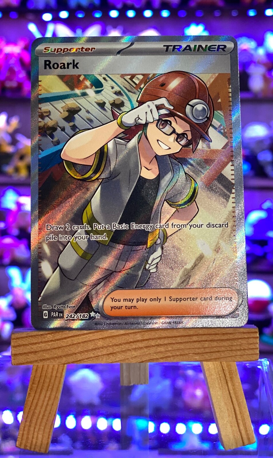 Roark 242/182 Ultra Rare Full Art Trainer Paradox Rift Pokemon Card | eBay