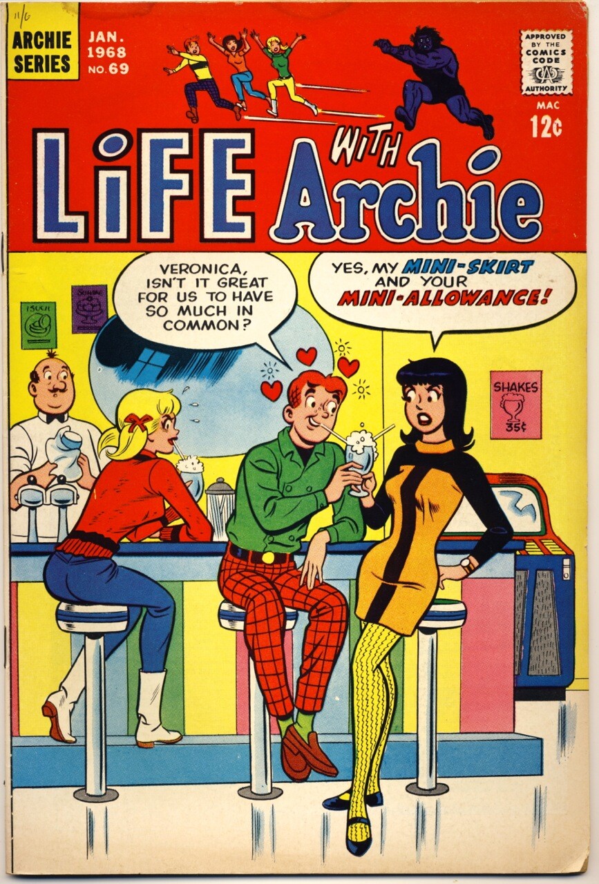 LIFE WITH ARCHIE #69 1968 FN/VF "Snow Job" BETTY AND VERONICA | eBay