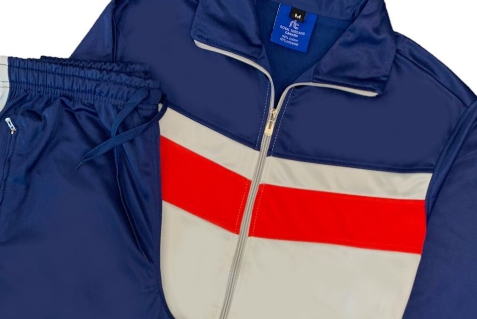 Men's Flex 2-Piece Full Tracksuit Jogging GYM Track Jacket Track Pants ...