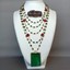 5 Strands 18'' White Pearl Green Crystal Chain Necklace Green Agate ...