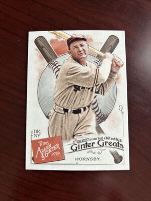 2019 Topps Allen & Ginter Ginter Greats Insert #GG-15 Rogers Hornsby ...