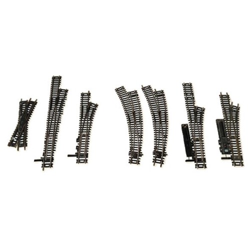 Lot of 7 Train Tracks Left/Right Turnouts and Crossings HO Scale Code ...