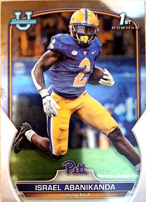ISRAEL ABANIKANDA 2022 TOPPS BOWMAN UNIVERSITY CHROME ROOKIE CARD #95 ...