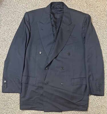 Kiton Napoli Blazer Jacket Men’s 54 100% Wool Double Breasted Solid ...