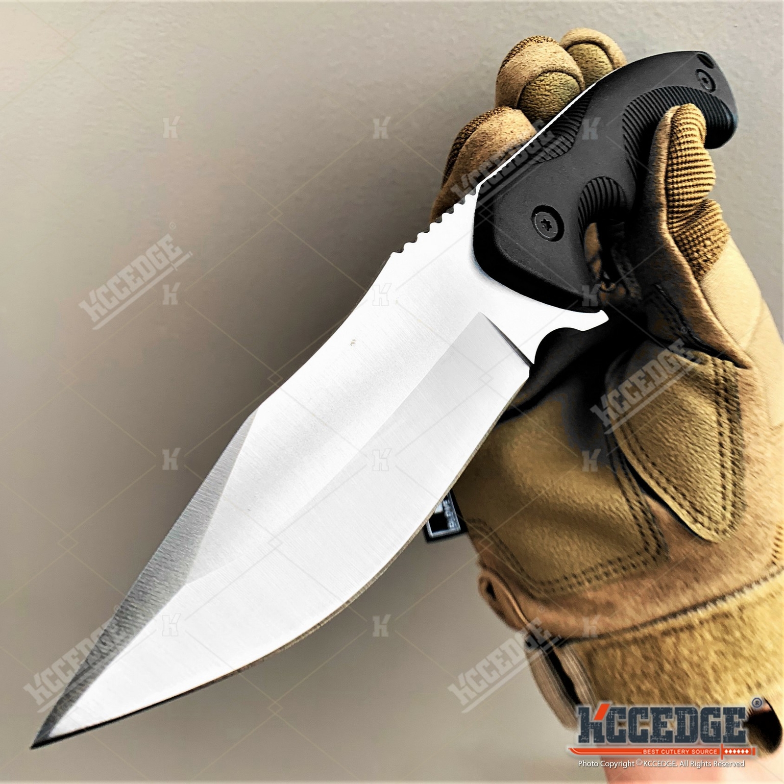 9" FULL TANG FIXED BLADE KNIFE w/ Kydex Sheath Emergency Knife Survival ...