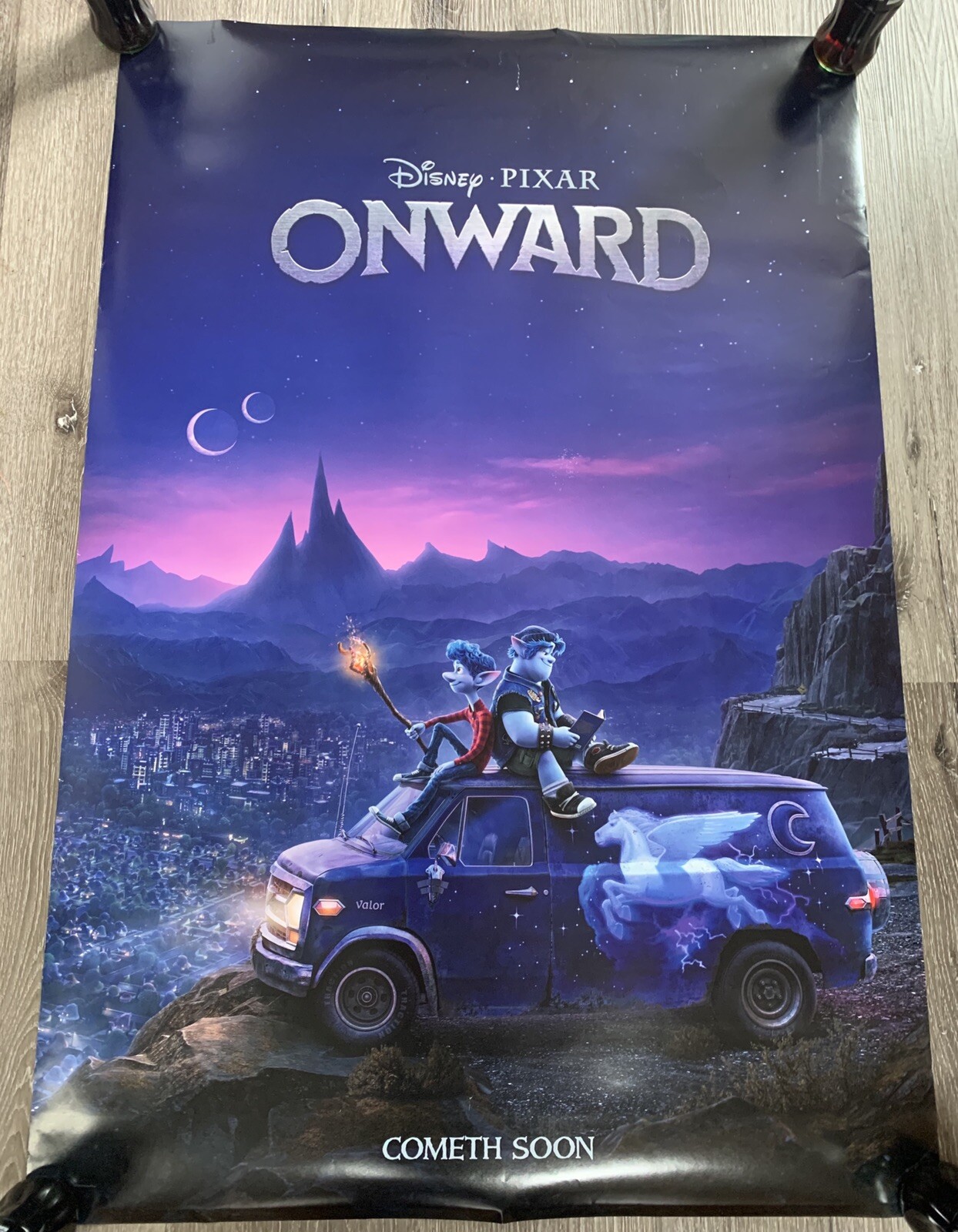ONWARD Movie Poster 27x40 Original 2020 Disney Pixar Double Sided Movie ...