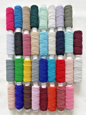 SHIRRING SHEARING ELASTIC THREAD 20 METRE SPOOLS PACK OF 2 REELS SEWING ...