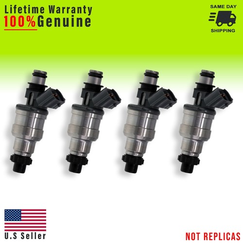 1995-1990 KIA SEPHIA 1.6 MAZDA PROTEGE FUEL INJECTORS (4) 195500-2040 ...