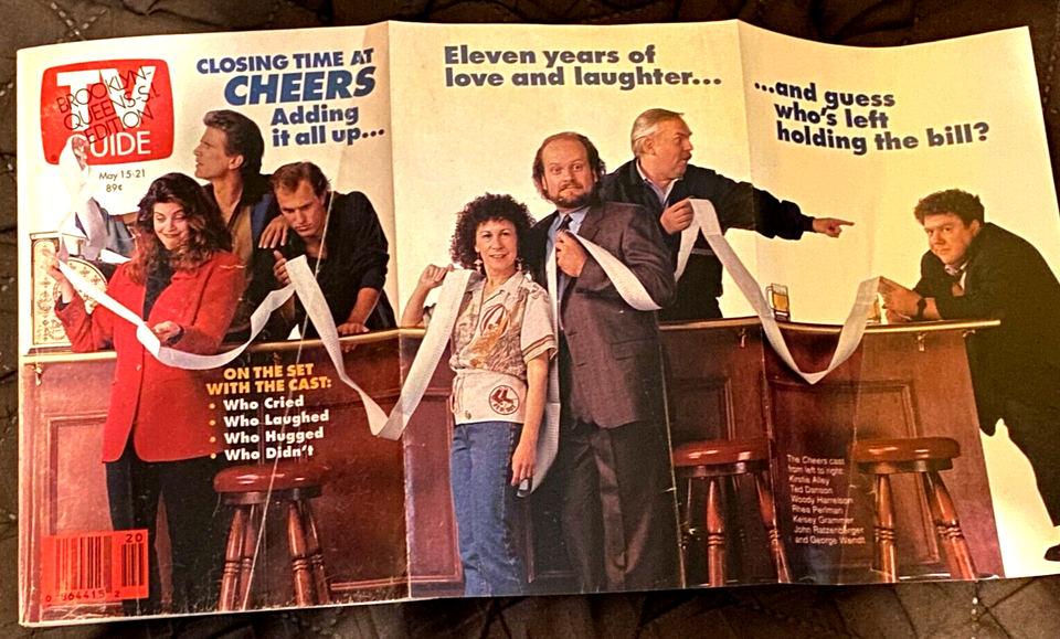 Tv Guide Magazine CHEERS Closing Time May 15-21, 1993 Ted Danson | eBay