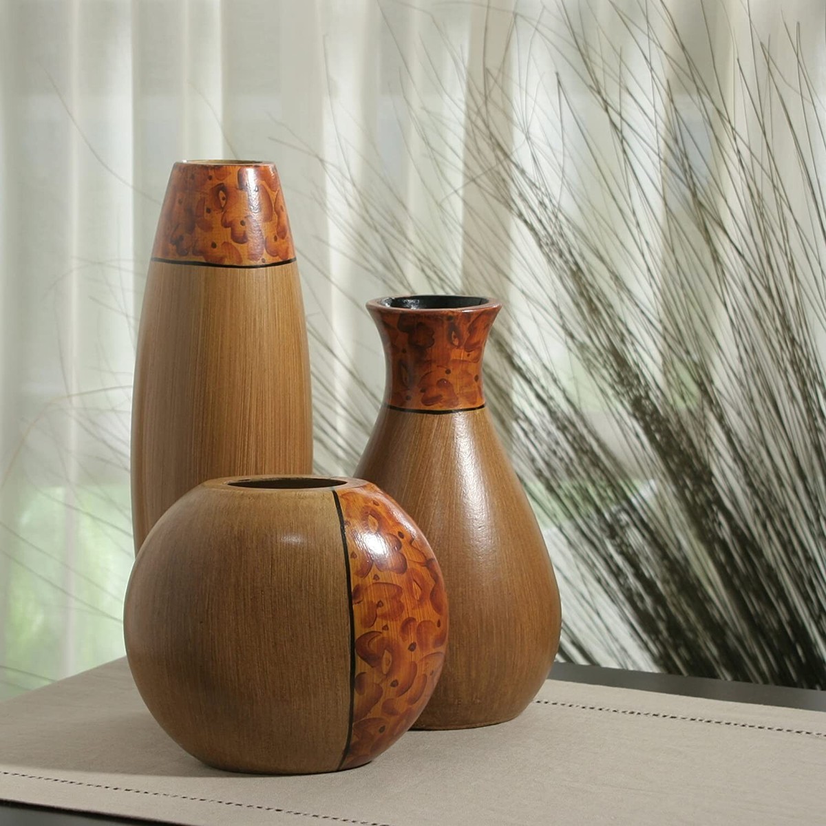 Juego De 3 Jarrones Decorativos Amazon.com: Juego De 3 Jarrones Altos