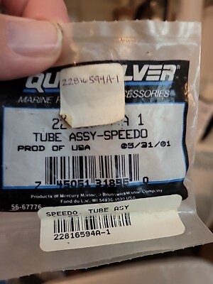 Quicksilver MerCruiser 22-816594A1 speedo tube assembly OEM Bravo | eBay