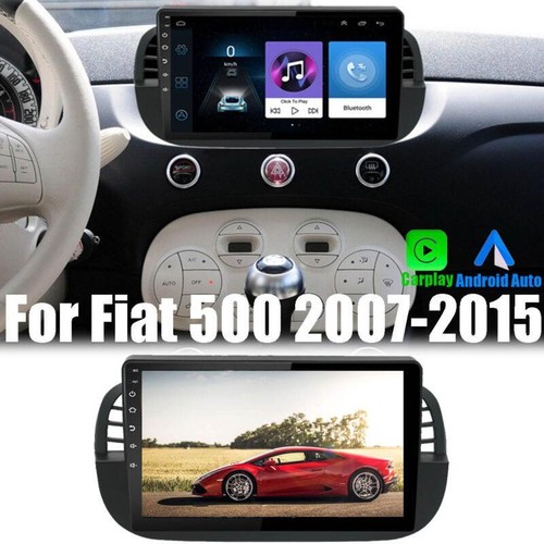 2007-2015 For Fiat 500 Stereo Radio GPS NAVI Player w/ Car-play 9 ...
