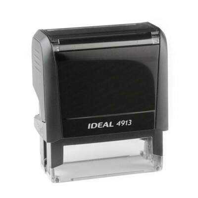 Customized Ideal 4913 Medium Self-Inking Rubber Stamper / 7/8" x 2-3/8 ...