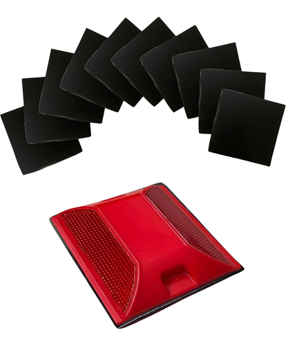 Adhesive Sticky Pads for Road Reflectors | Pack of 10 | 4 by 4 Inch ...