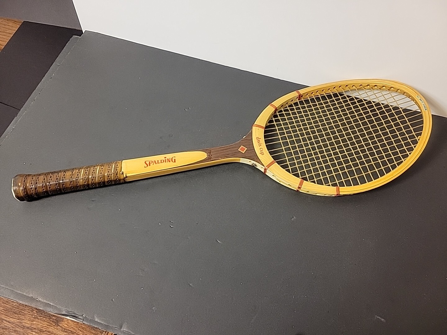 Vintage Spalding Davis Cup Racket - 1970s Wooden Tennis Racquet - White ...