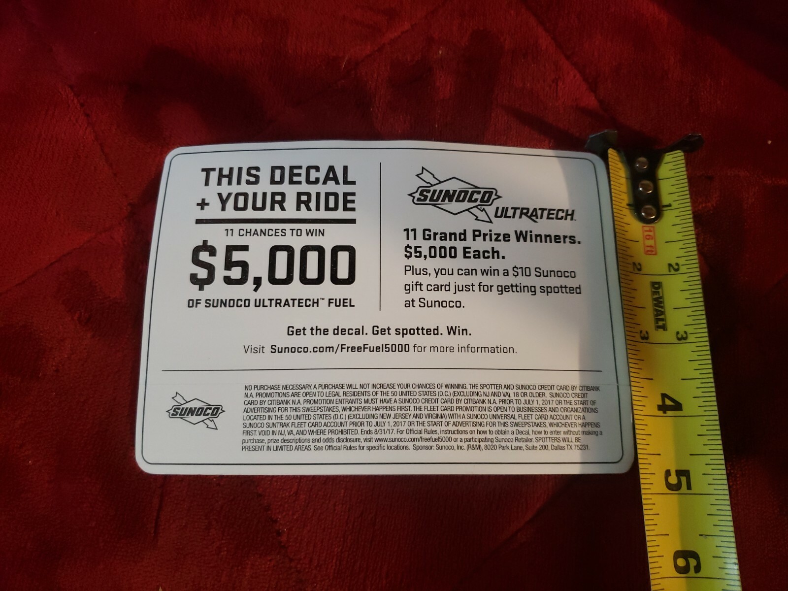 SUNOCO RACING GAS 3 Decals (Stickers) Official Fuel of NASCAR,Toolbox ...