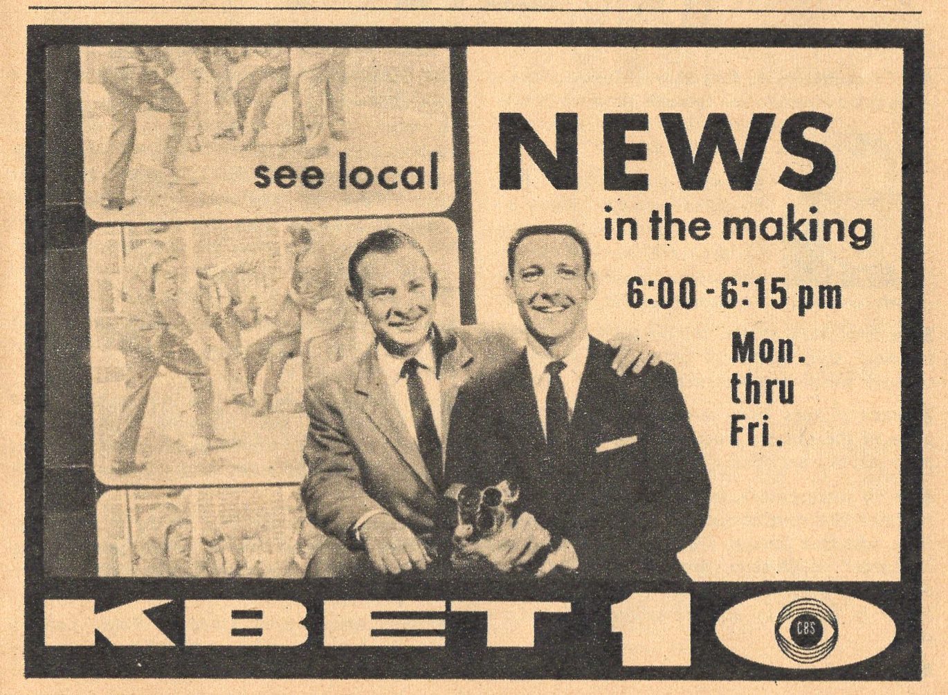 1957 KBET TV AD / SACRAMENTO,CALIFORNIA LOCAL NEWS CHANNEL 10 | eBay