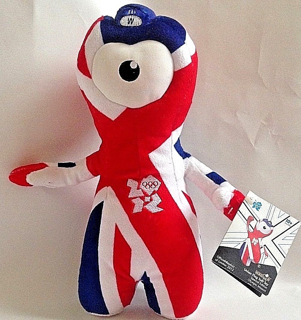 London 2012 Olympic Mascot Union Flag Wenlock Plush Toy Keyring | eBay