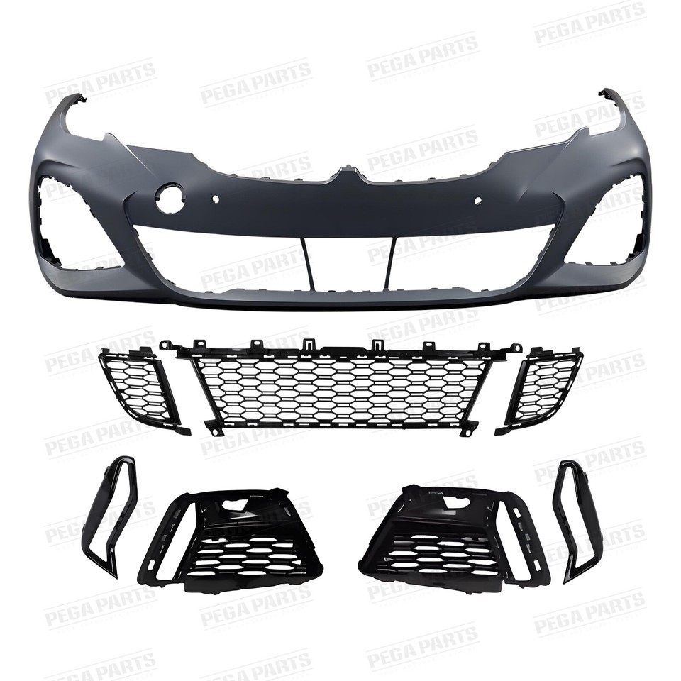 Front Bumper For 2019-2022 BMW 3 Series G20 4D M340 Style Sensor Hole ...