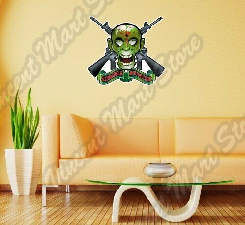 Zombie Hunter Scary Outbreak Corpse Dead Wall Sticker Room Interior ...