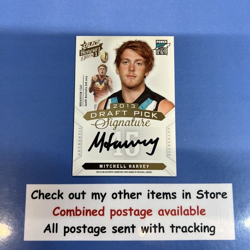 2014 Select Honours Draft Pick Signature DPS21 Mitchell Harvey Port ...