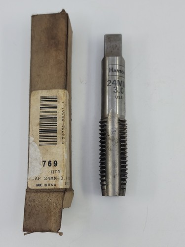 Hanson 24MM-3.0 Metric Steel Plug Tap Hand Threading Bit Tool USA | eBay