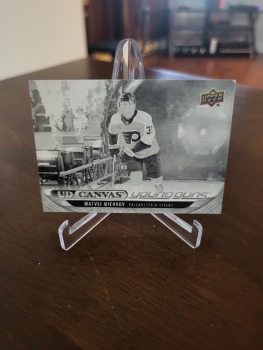 2024-25 UPPER DECK MATVEI MICHKOV YOUNG GUNS CANVAS BLACK AND WHITE # ...