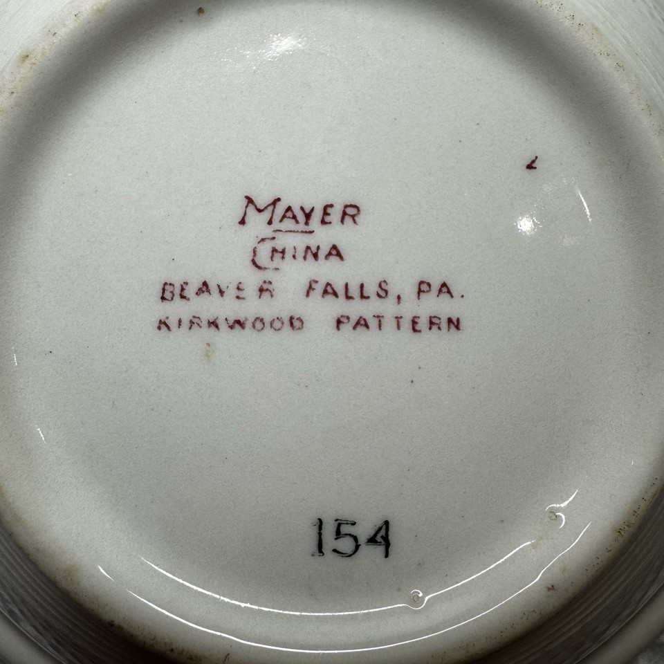 Vintage Mayer China Kirkwood Shallow Bowl Restaurant Ware 1940s USA | eBay
