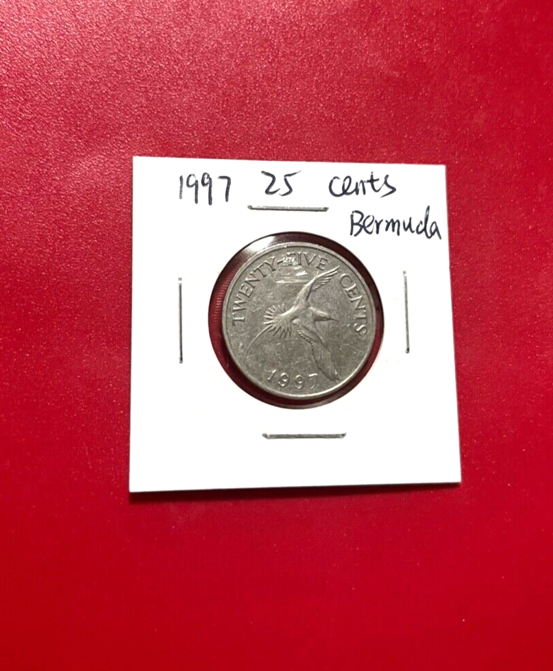 1997 25 CENTS BERMUDA COIN - QUEEN Elizabeth II - NICE WORLD COIN ...