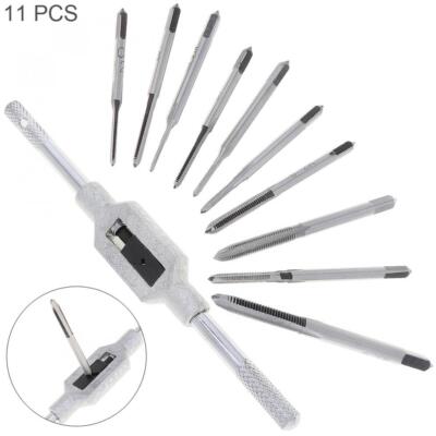 11pcs Micro Taps Bits Mini Machine Screw Drill Tap Set Metric Thread ...