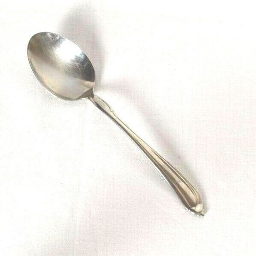 Oneida Shasta 1 Soup Spoon Curved Narrow Swirl Handle Vtg Stainless ...