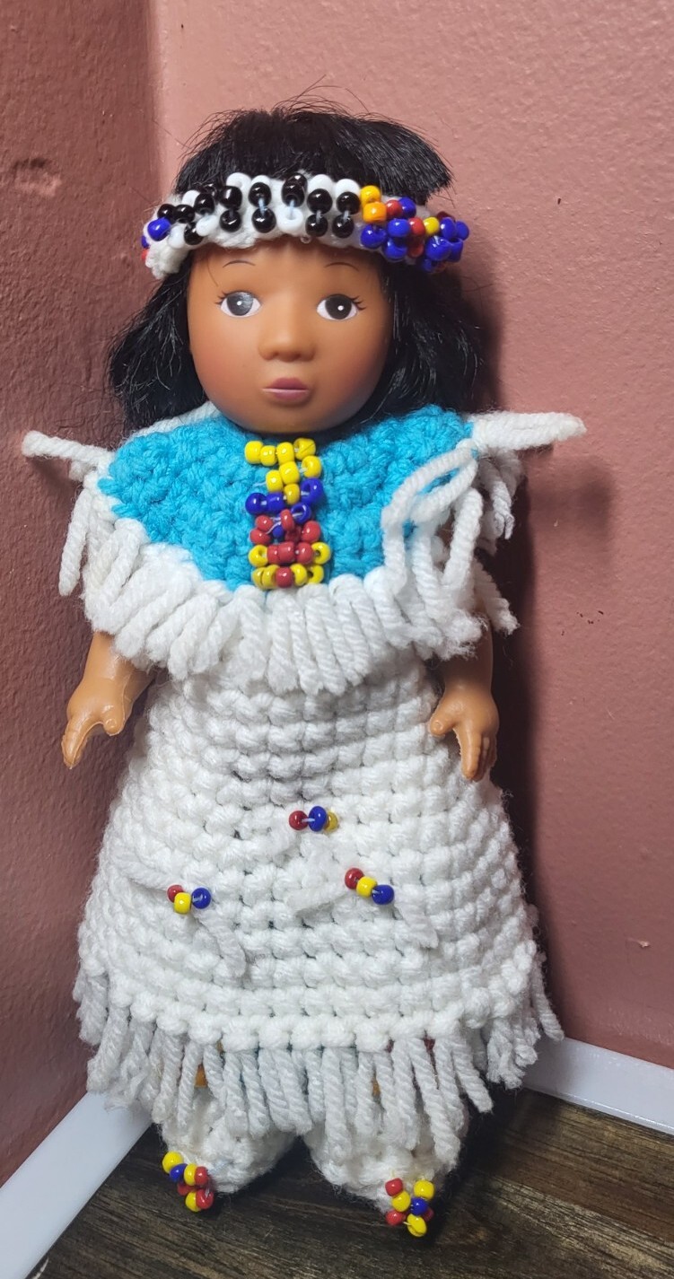 Vintage Loretta Daum Byrne Native American Indian 9” Doll 1988 w ...