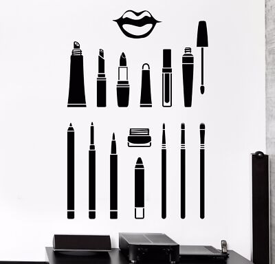 Vinyl Wall Decal Cosmetics Makeup Artist Visagiste Beauty Salon ...