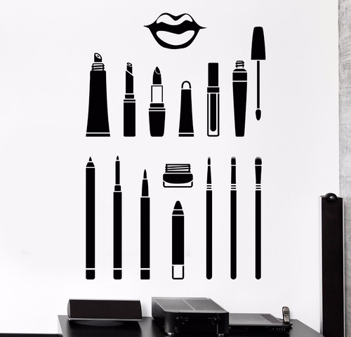 Vinyl Wall Decal Cosmetics Makeup Artist Visagiste Beauty Salon ...